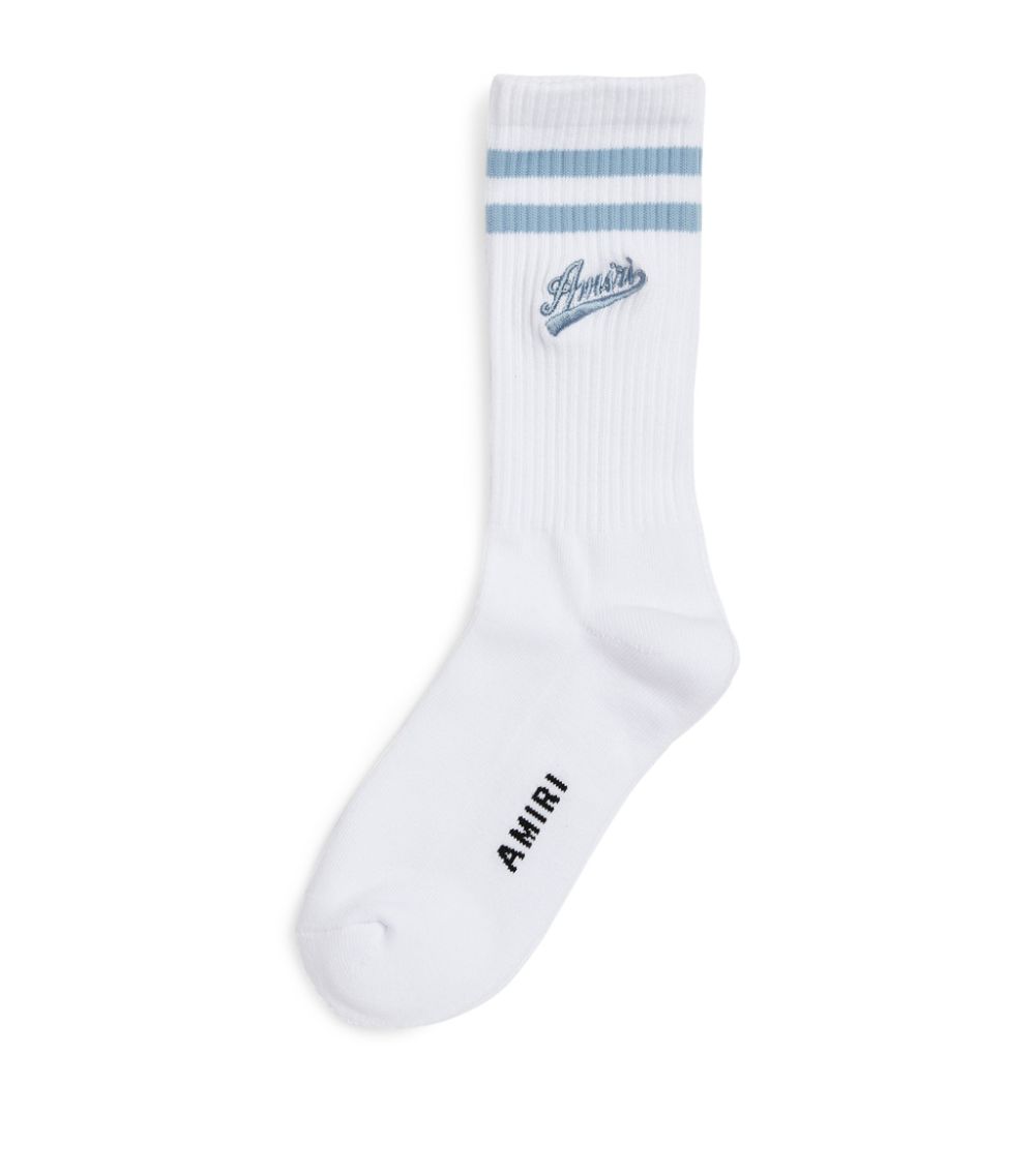 AMIRI Ribbed Varsity Logo Socks